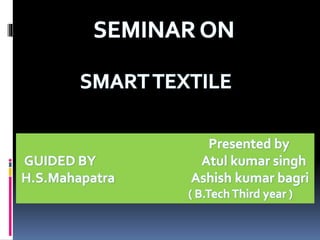 Smart textiles | PPT