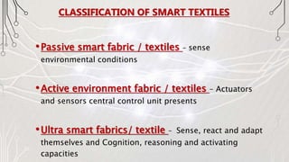 Smart textiles | PPTX