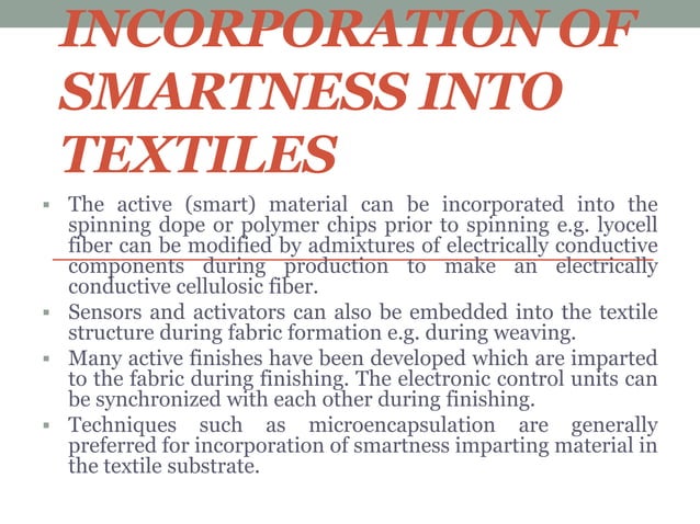 Abhi Rana)Smart Textiles | PPT
