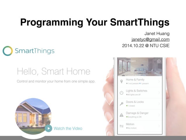 How to Program SmartThings | PDF | Internet of Things | Internet