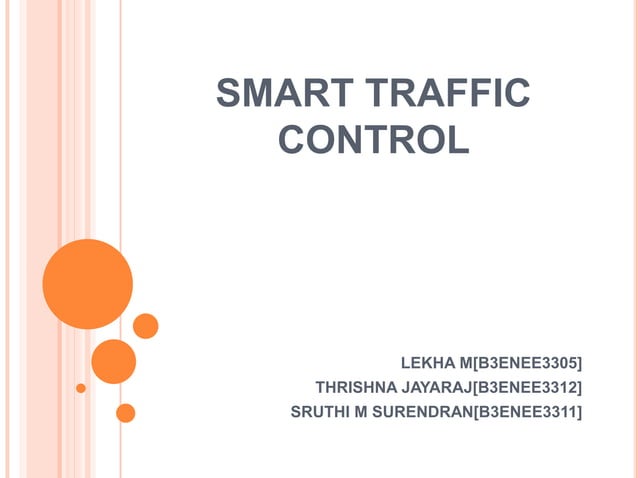 SMART TRAFFIC CONTROL | PPTX
