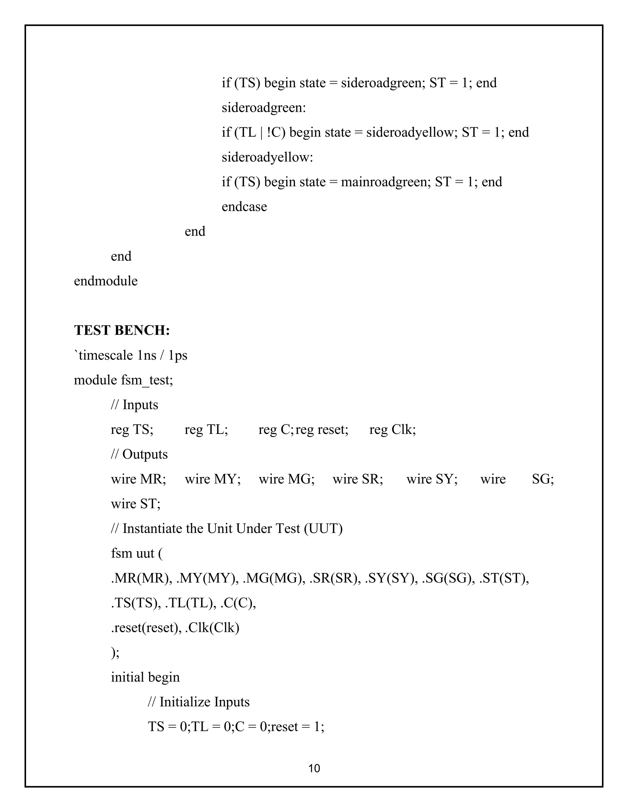 Smart traffic light controller using verilog | PDF