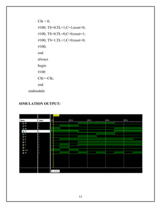 Smart traffic light controller using verilog | PDF
