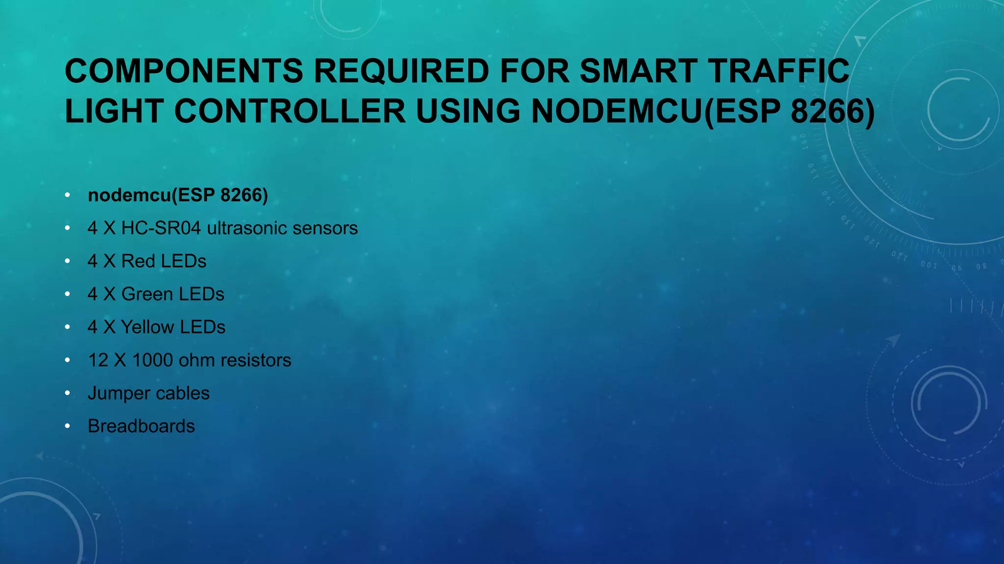 Smart Traffic Light Controller Using NodeMCU.pptx | Computer Peripherals | Computing