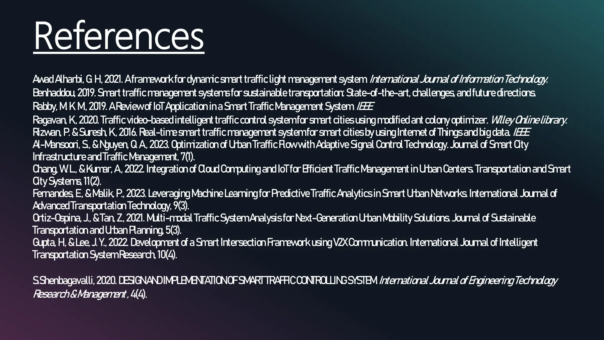 Smart Traffic Management System presentation | PPTX