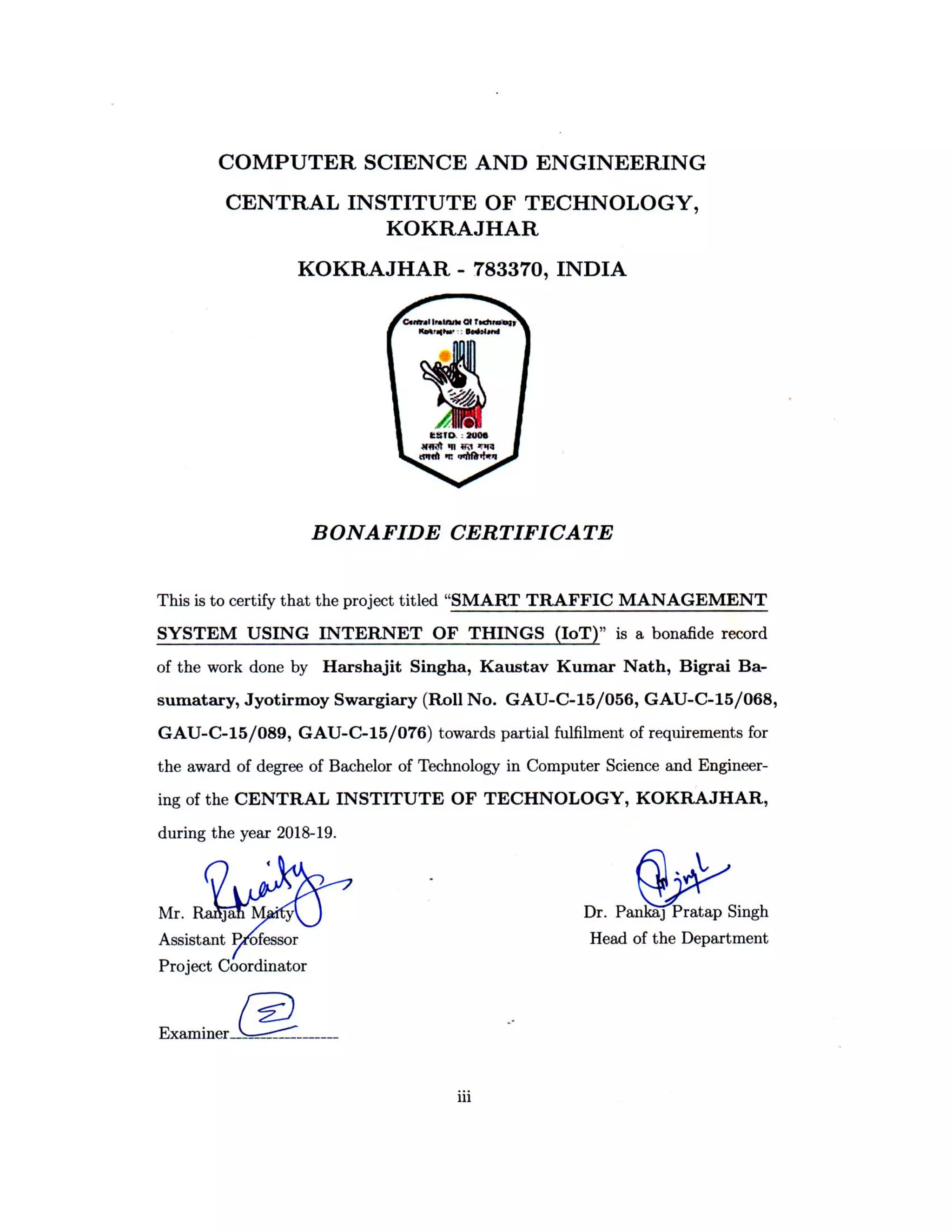 Smart Traffic Management System using Internet of Things (IoT)-btech ...