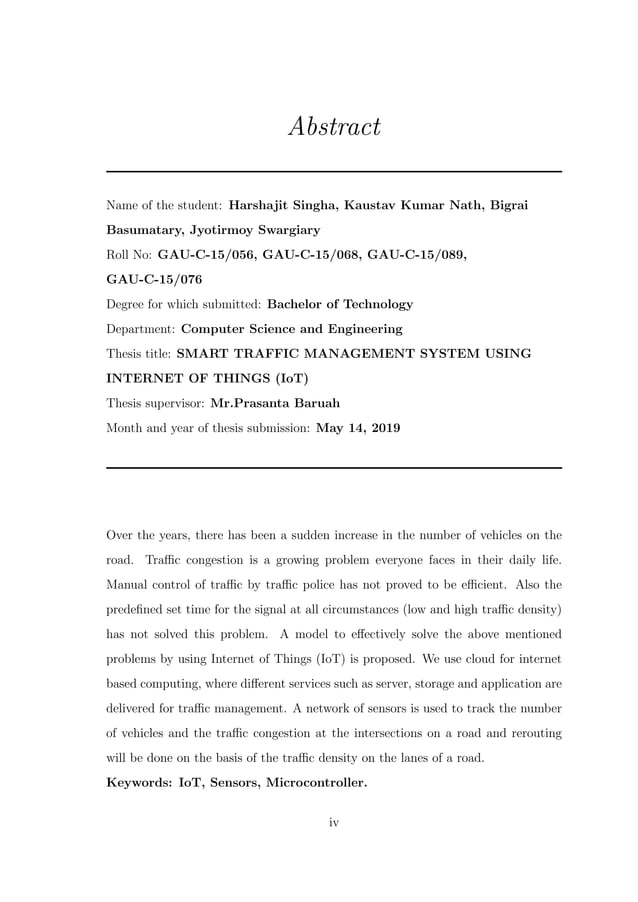 Smart Traffic Management System using Internet of Things (IoT)-btech-cse-04-07-48 ...