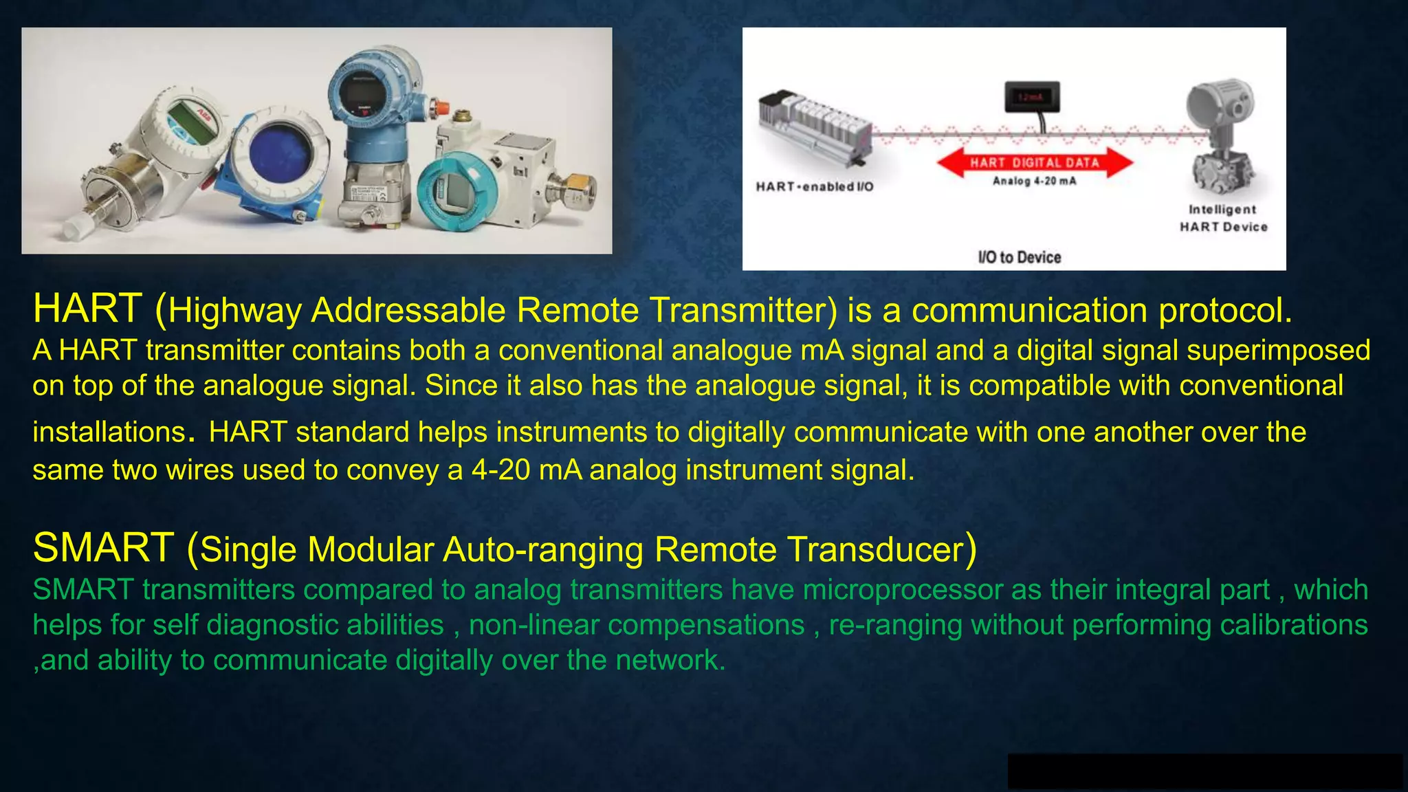 Smart transmitters & HART Protocol | PPTX