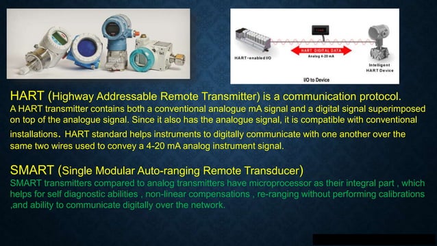 Smart transmitters & HART Protocol | PPTX