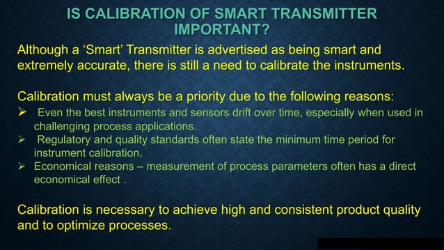 Smart transmitters & HART Protocol | PPTX