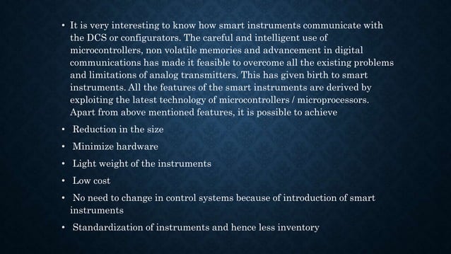 Smart transmitters & HART Protocol | PPTX