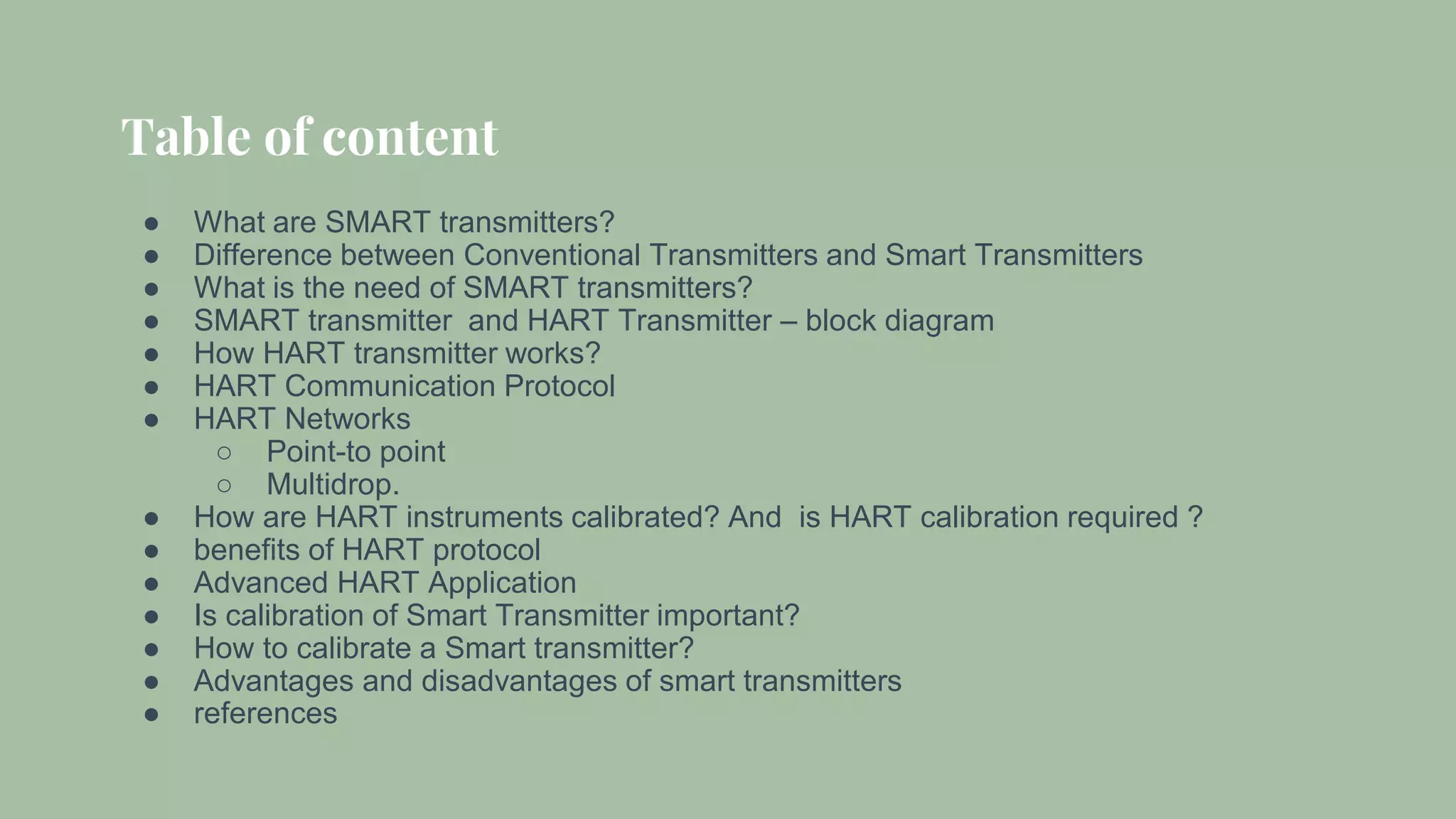 Smart transmitters | PPTX