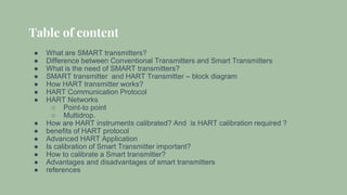 Smart transmitters | PPTX