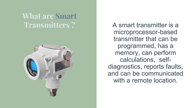 Smart transmitters | PPTX | Digital Audio | Computer Software and Applications