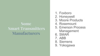 Smart transmitters | PPTX