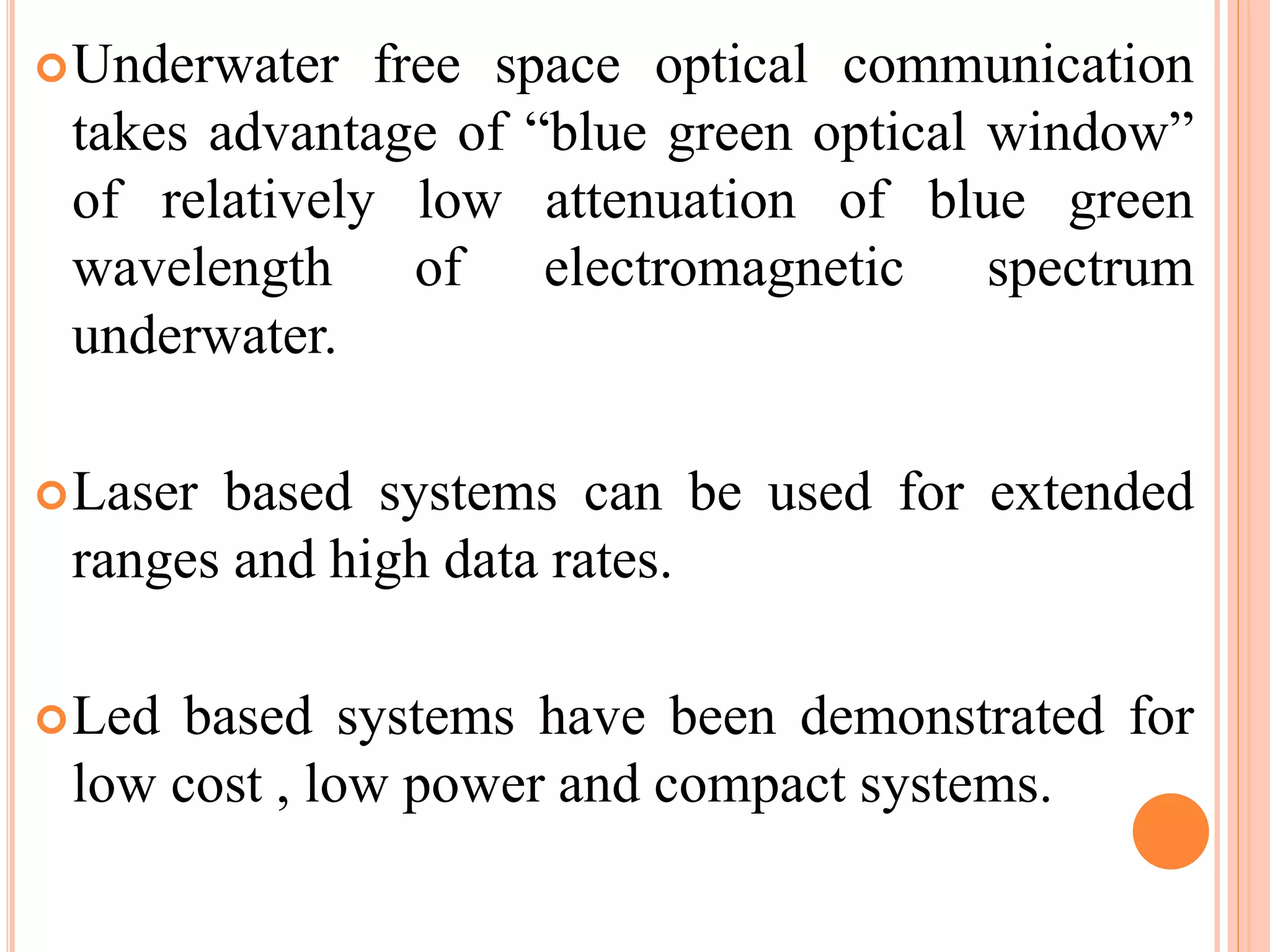 Smart transmitters & receivers for underwater freespace optical ...