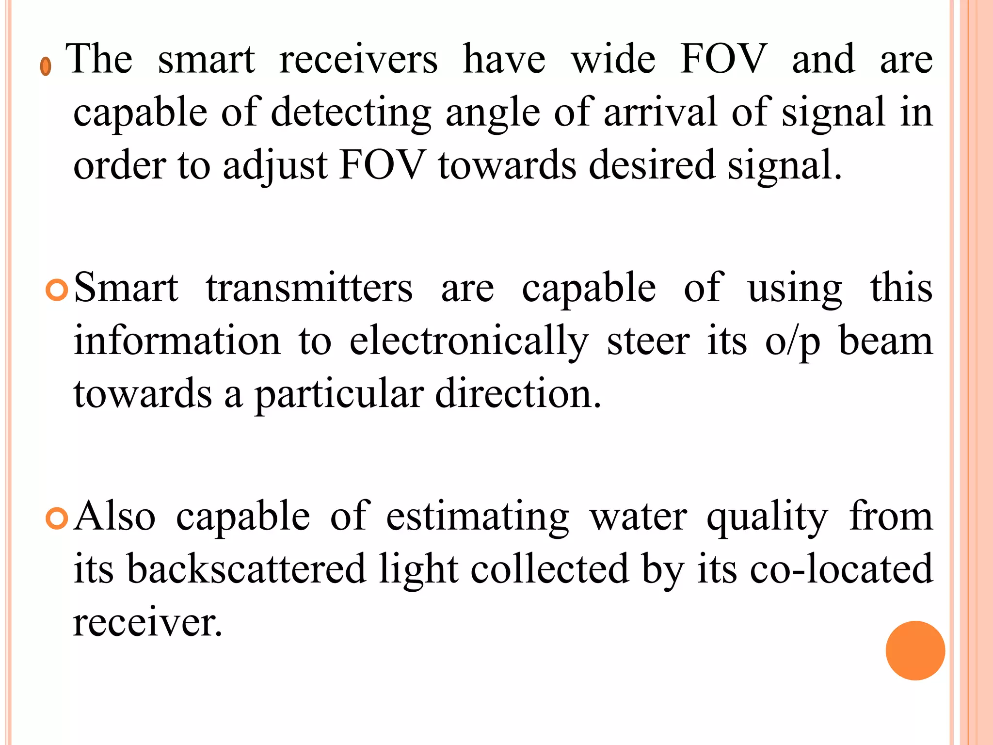 Smart transmitters & receivers for underwater freespace optical ...