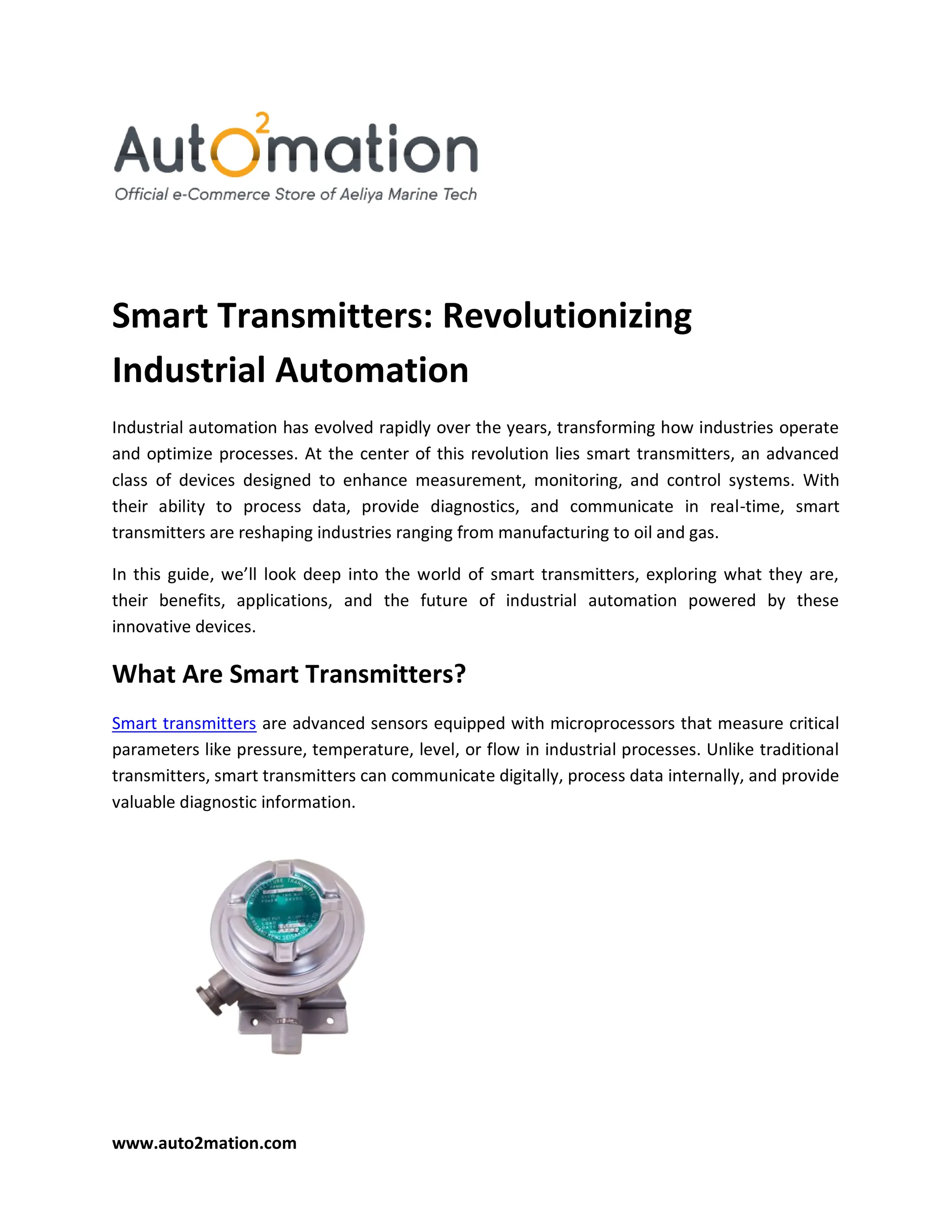 Smart Transmitters Revolutionizing Industrial Automation.pdf
