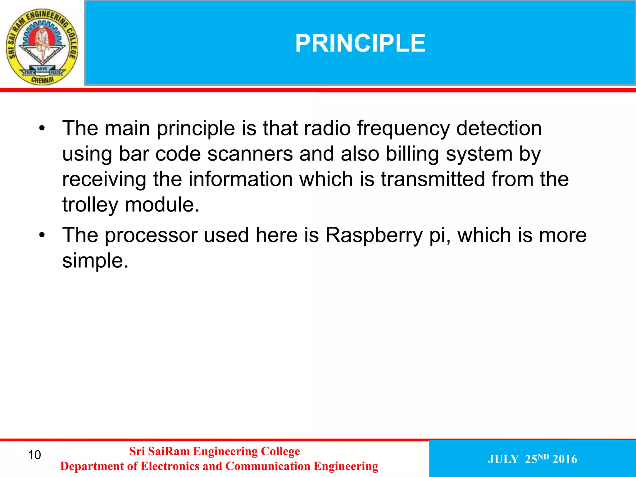 Smart Intelligent trolley | PPTX