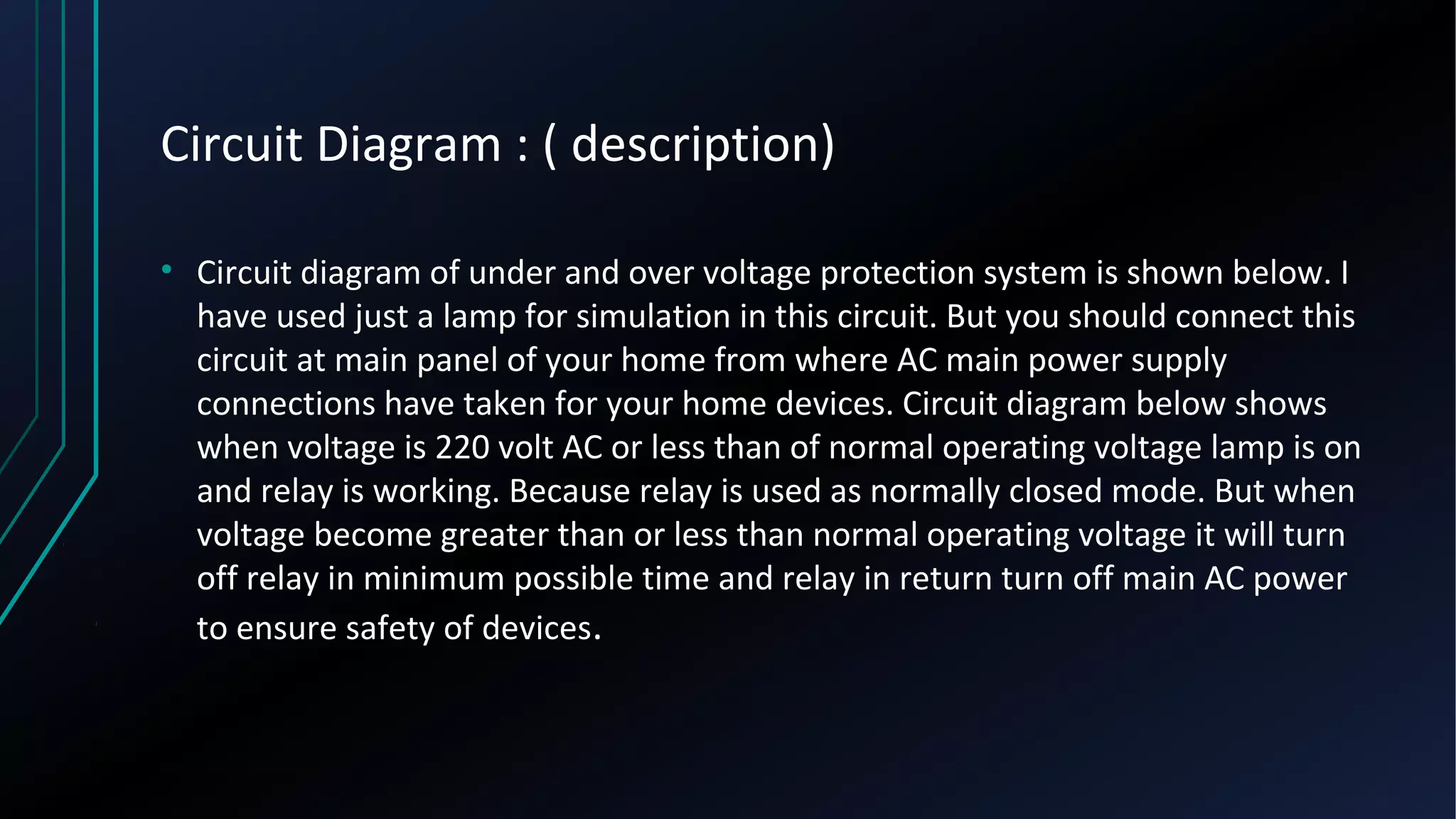 Smart under and over voltage protection system for | PPT