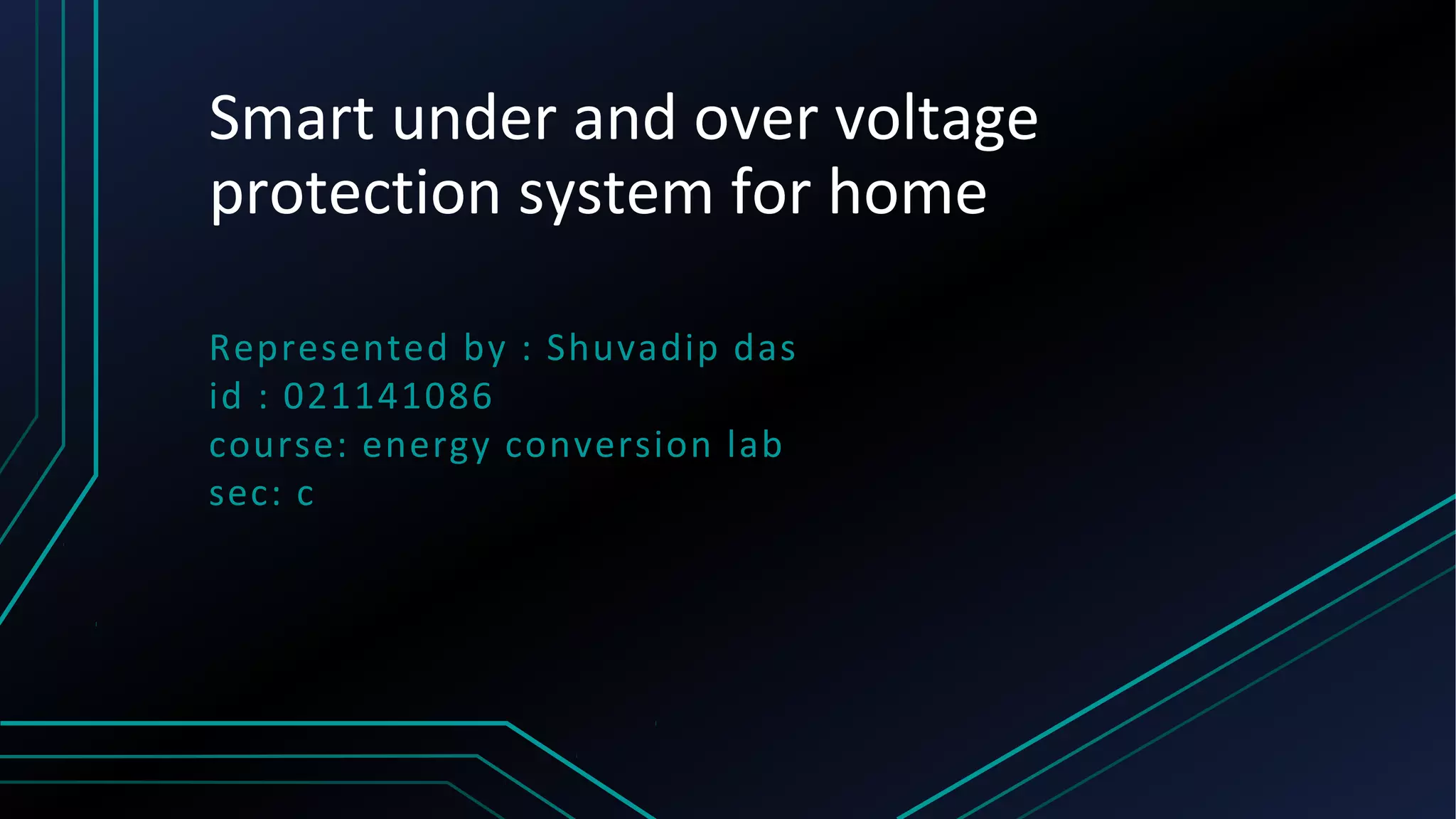 Smart under and over voltage protection system for | PPT
