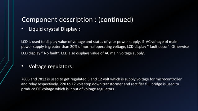 Smart under and over voltage protection system for | PPT