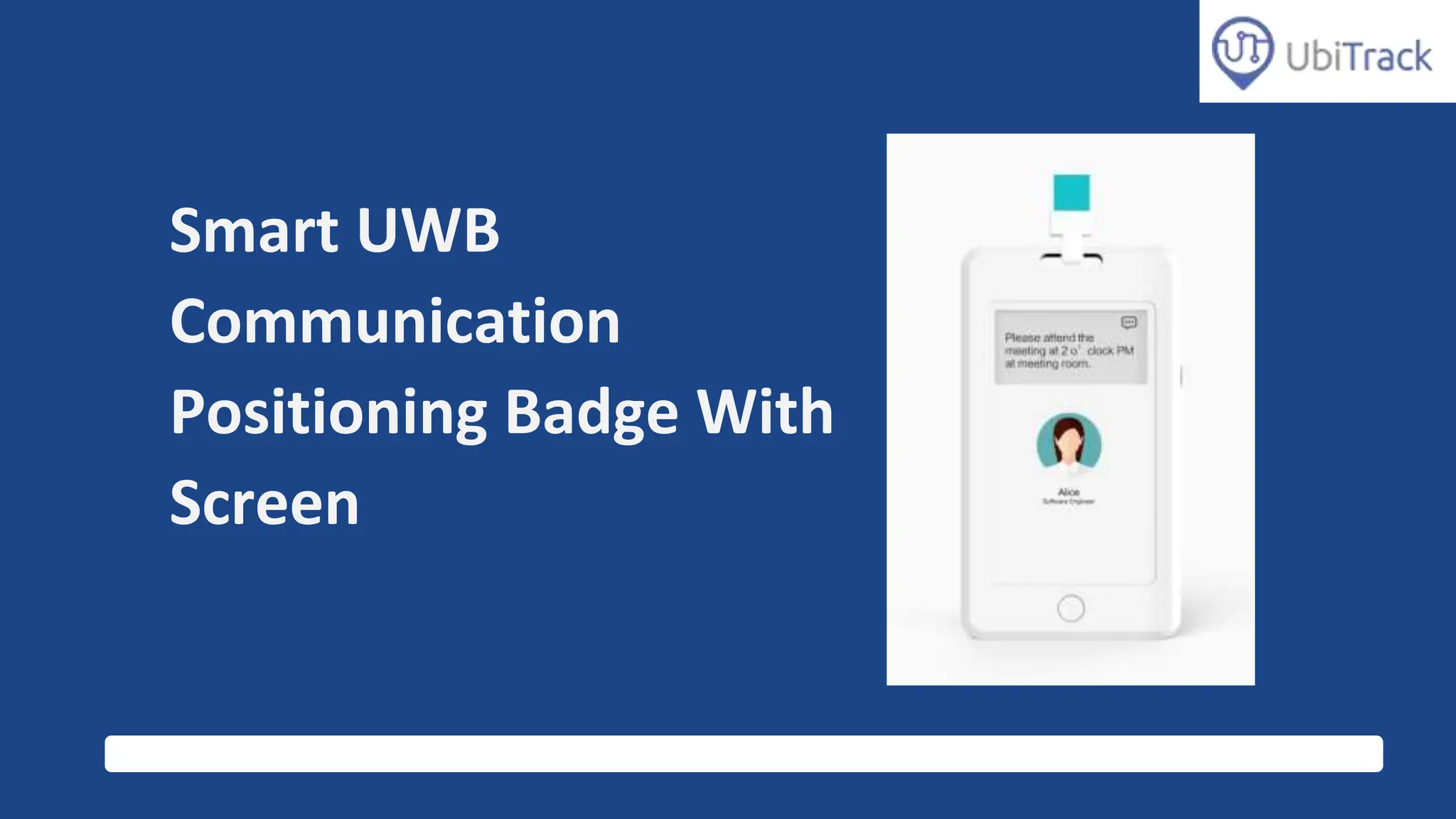 Smart UWB Communication Positioning Badge With Screen - UbiTrack | PPT