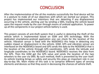 Smart IoT Device for Vehicle Theft | PPTX