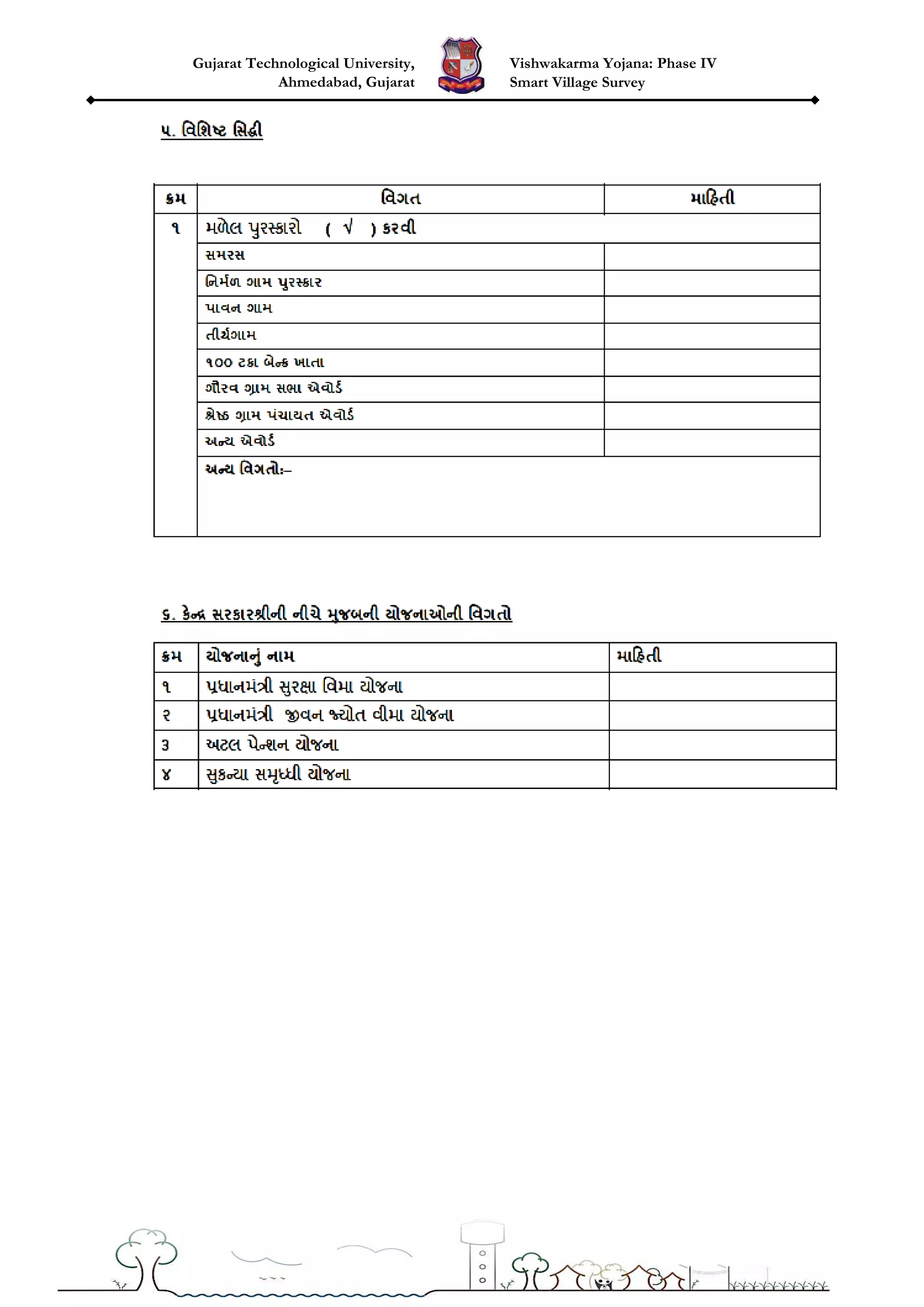 Smart Village Survey Form for Village Development | PDF