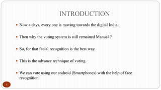 Smart Voting System with Face Recognition | PPTX