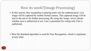 Smart Voting System with Face Recognition | PPTX