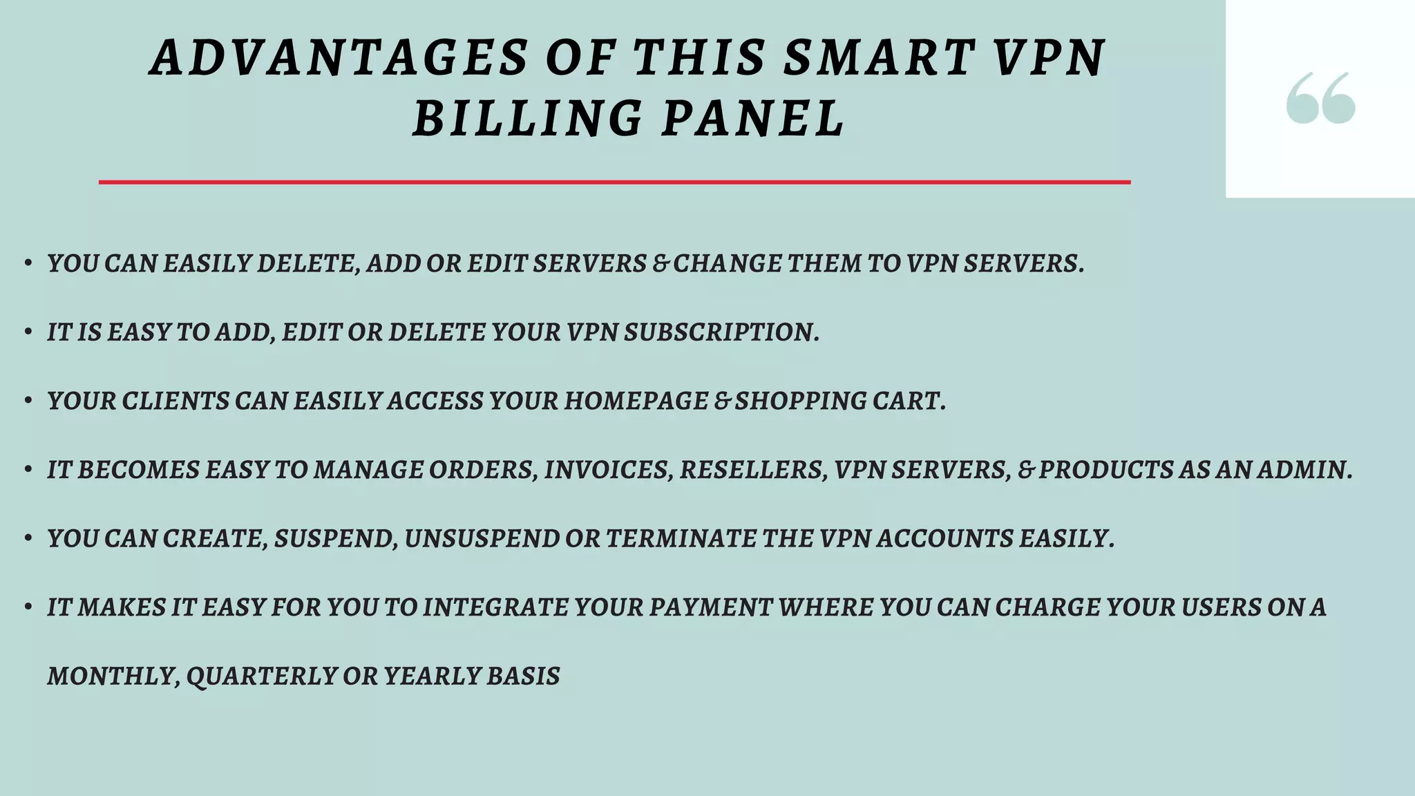 SMART VPN RESELLER PANEL | PPTX