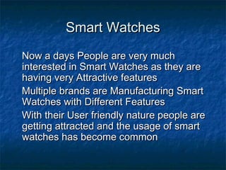 Smart watches | PPT