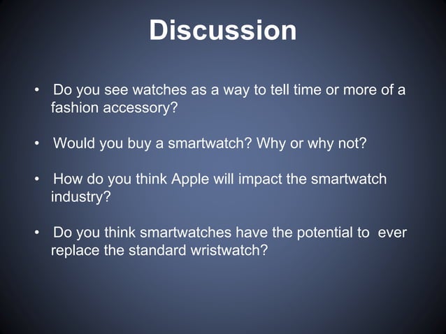 Smartwatch presentation | PPTX