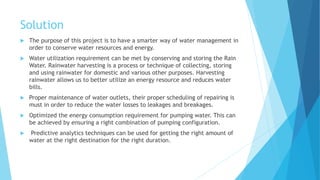 Smart Water Solution Using Internet of Things (IoT) | PPTX