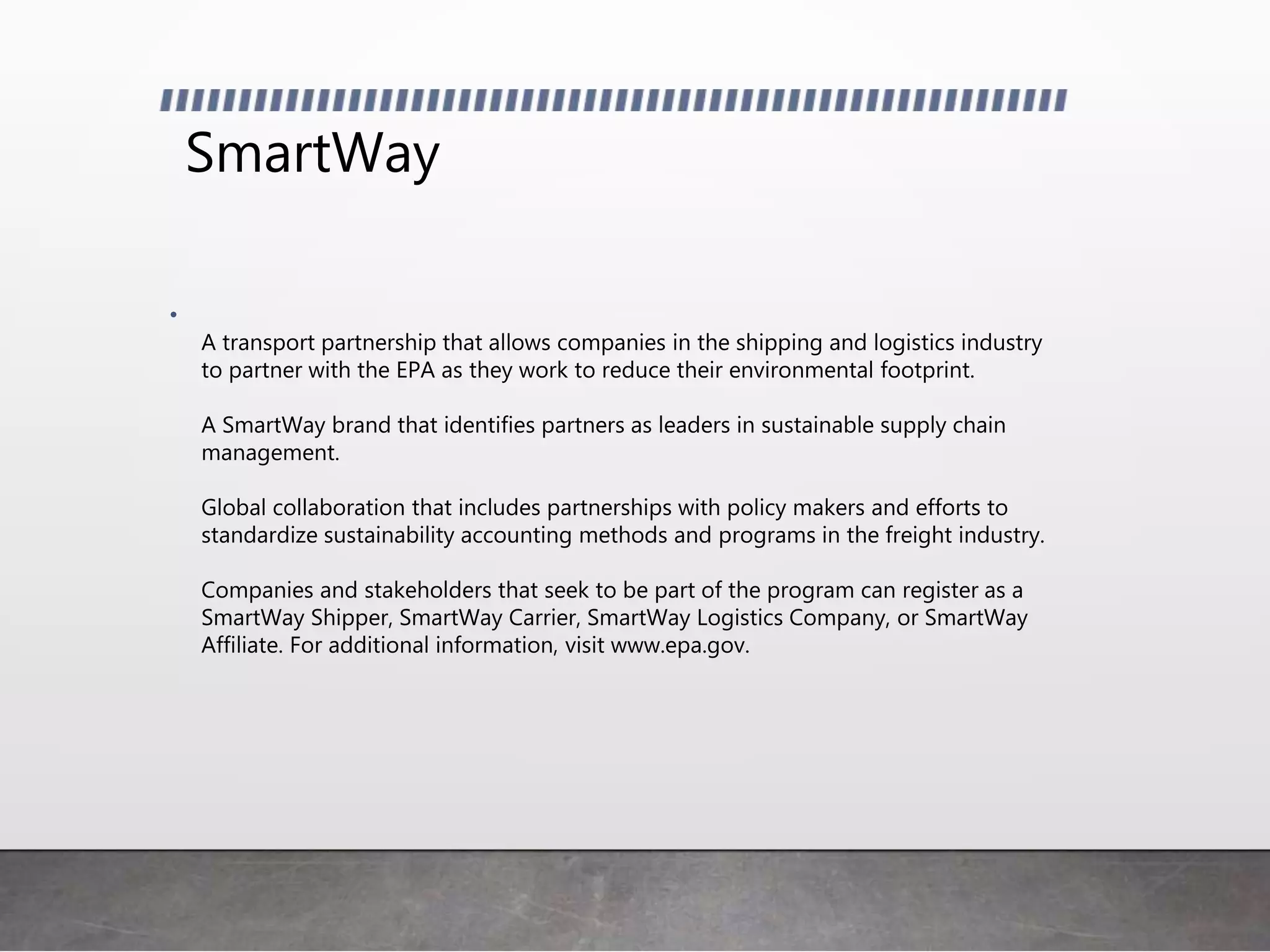 What Is SmartWay? | PPTX