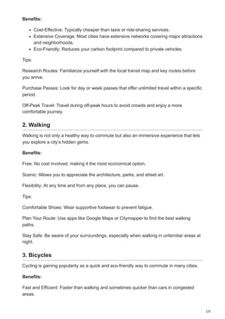 Smart Ways to Commute A Traveler's Guide | PDF