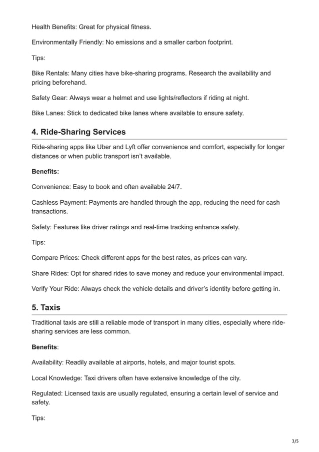 Smart Ways to Commute A Traveler's Guide | PDF