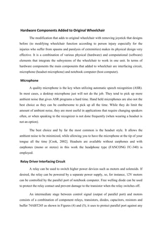 Smart wheel chair based on voice recognition for handicapped | DOCX