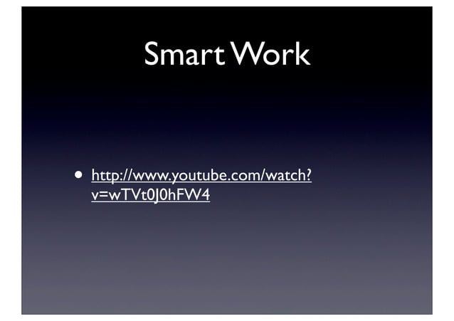 Smart work | PPT