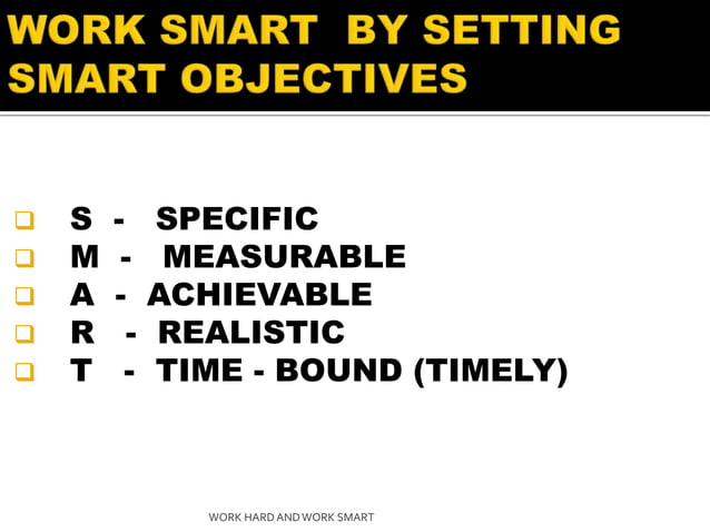 Smart work and hard work | PPTX