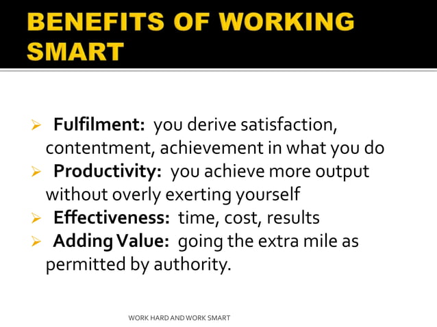 Smart work and hard work | PPTX