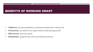smart work and hard work presentation ppt | PDF