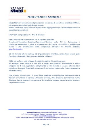 +Smart work company profile | PDF