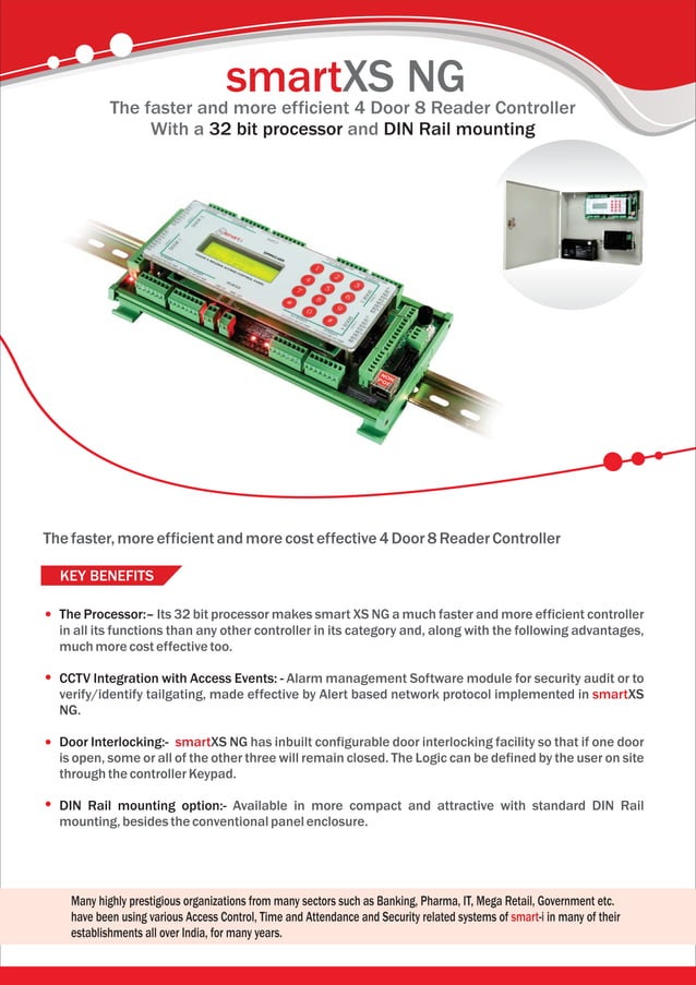 smartXS NG:- 4 Door 8 Reader Access Control Panel | PDF