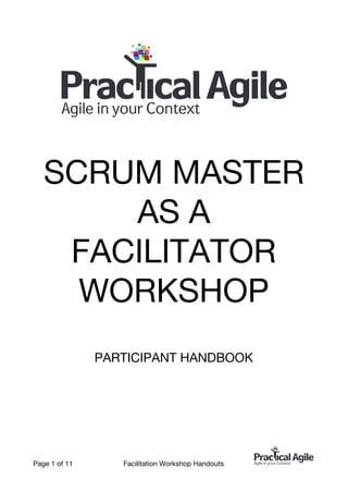 Scrum Master as a Facilitator - Handouts | PDF