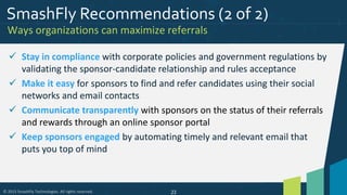 SmashFly Employee Referral Programs Survey Report 2015 | PPT
