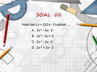 Smass 05. pemfaktoran aljabar | PPSX