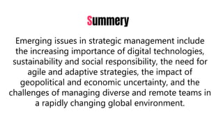 EMERGING ISSUES IN STRATEGIC MANAGEMENT PPT.pptx