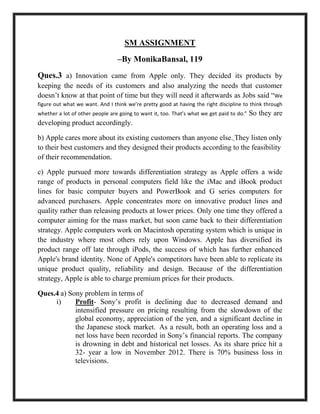 Apple strategy analysis | DOCX | Technology Industry | Industries